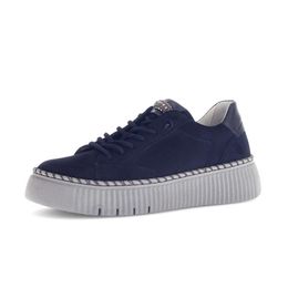 Gabor Damen Sneaker "Sneaker low Materialmix Leder", Gr. 41blau, Schuhe