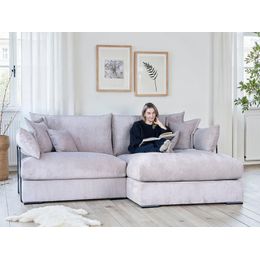 Ecksofa Home Affaire, B:247cm T:187cmbeige, 100% Polyester, Wohnzimmer, Sofas, "Casa XXL L-Form, Breite 247 cm", Mega-Sofa, Cord oder