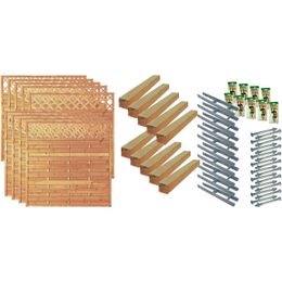 TETZNER & JENTZSCH Dichtzaun "Memphis 7", H/L: 180cm x 17,1m, Pfosten: 10 Stk., gr&uuml;n, TETZNER & JENTZSCH, Zaunelemente, 9 Elemente, LxH: 1710x180 cm