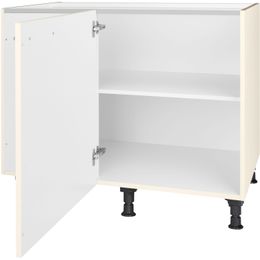 Eckunterschrank Nobilia, B:100cm H:87cm T:58,3cm, beige, K&uuml;che, Schr&auml;nke, ""Touch", vormontiert", mit h&ouml;henverstellbaren Sockelf&uuml;&szlig;en, Breite 100 cm