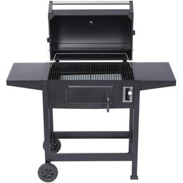Holzkohlegrill El Fuego, B:119,5cm H:103cm T:46cm, schwarz, Grills, "Ottawa-S", Grill- und Warmhalteroste emailliert