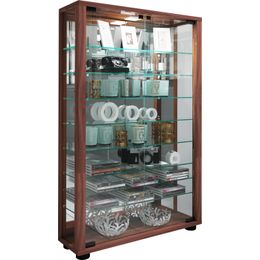 Vitrine Vcm, B:59cm H:91cm T:18cm, braun, Obermaterial: 100% Holz Wood., Wohnzimmer, Schr&auml;nke, "Vcm Glasvitrine stehend Vitrine Glas mit