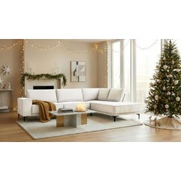 Ecksofa OTTO HOME, B:289cm H:85cm T:210cm, braun, 100% Polyester, Wohnzimmer, Sofas, "OLAND L-Form, B: 289 cm, Skandi-Design", Struktur, Flachgewebe,