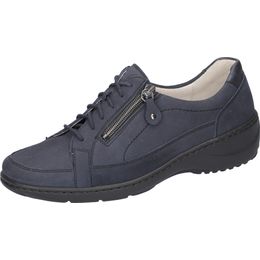 Waldl&auml;ufer WALDL&Auml;UFER Damen Schn&uuml;rschuh "KYA", Gr. 7,5, blau, Nubukleder, Schuhe, in Komfortweite K = extraweit, Freizeitschuh, Halbschuh, Schn&uuml;rschuh