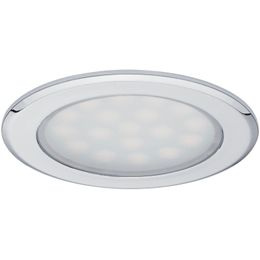 Paulmann LED Einbaustrahler "LED M&ouml;bel Einbauleuchte rund 2er-Set 2x2,5W Chrom", 2, &Oslash; 6,5cm, 2 Stk., grau, Leuchten, LED M&ouml;bel Einbauleuchte rund