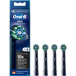 Oral-B Herren Aufsteckb&uuml;rsten "Pro CrossAction", 4 Stk., schwarz, Zahnb&uuml;rstenk&ouml;pfe, X-f&ouml;rmige Borsten