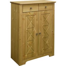 Kommode OTTO HOME, B:75cm H:101cm T:37,5cmnatur, Massivholz, Schlafzimmer, Sideboards, "Hugo", aus massiver Kiefer, Breite 74 cm, 2 Schubladen, FSC