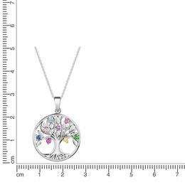 Firetti Damen Kette mit Anh&auml;nger "Geschenk Silber 925 Halsschmuck Halskette Ankerkette Baum des Lebens", Silber 925 (Sterlingsilber), L: 45 B: 1,1mm,