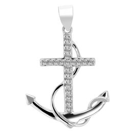 Adelia&acute;s ADELIA ́S Damen Kettenanh&auml;nger "hochwertiger Anker Anh&auml;nger aus 925 Sterling Silber", Silber 925 (Sterlingsilber)silber, Silber 925 (Sterlingsilber),