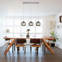 Searchlight H&auml;ngeleuchte "Balls 3Lt Bar Pendant", 3, H: 20cm, 1 Stk., grau, Wohnzimmer, Leuchten