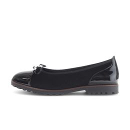 Gabor Damen Ballerina "Sportliche Ballerina Materialmix Leder/Lederimitat", Gr. 44schwarz, Schuhe