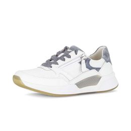 Gabor Damen Sneaker "Sneaker low Materialmix Leder/Lederimitat", Gr. 37,5wei&szlig;, Schuhe
