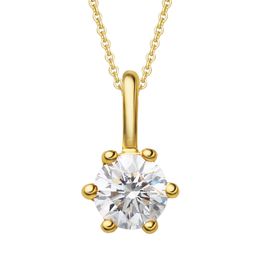 ONE ELEMENT Damen Kettenanh&auml;nger "0.1 ct Diamant Brillant Anh&auml;nger aus 585 Gelbgold", 0,1, Diamanten Gelbgold 585 Gold, gold, Diamanten, Gelbgold