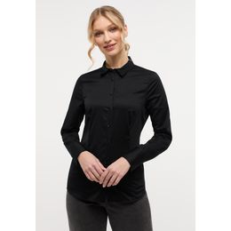 Eterna Damen Hemdbluse "FITTED", schwarz, Gr. 38, 95% Baumwolle, 5% Elasthan, Blusen, EASY IRON (b&uuml;gelleicht)