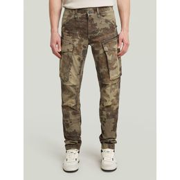 G-Star Raw G-STAR Damen Cargohose "Rovic Zip 3D Regular Tapered Hose"vintage dust turf forest camo, Gr. 30, Obermaterial: 50% Baumwolle, 48% Baumwolle, 2%