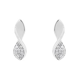 Amor Damen Paar Ohrstecker "Schmuck Geschenk", Silber 925 (Sterlingsilber)silberfarben, wei&szlig;, wei&szlig;, Silber 925 (Sterlingsilber), Ohrringe, mit