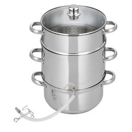Einkochtopf "Entsafter Galactica", 13,3 l + &Oslash; 26cm + H&ouml;he 33cm, silber, T&ouml;pfe, &Oslash; 26 cm, Induktion