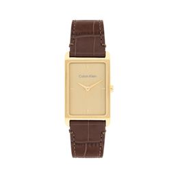 Calvin Klein Damen Quarzuhr "Dapper"braun, goldfarben, Armbanduhren, Armbanduhr, Damenuhr, Herrenuhr, Lederarmband, analog