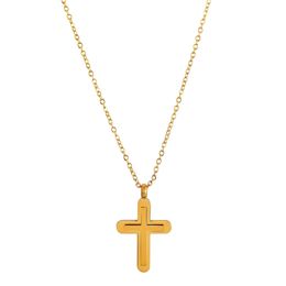 Adelia&acute;s ADELIA ́S Damen Kettenanh&auml;nger "Unisex Anh&auml;nger &ndash; Kreuz Kreuzanh&auml;nger aus Edelstahl", Edelstahlgold, Edelstahl, Schmuckanh&auml;nger, Eine sch&ouml;ne