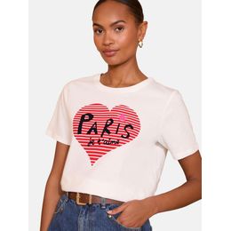 Love & Roses T-Shirt Damen Gr&ouml;&szlig;e XXXL hellbeige / pink / rot / schwarz