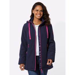 Casual Looks Damen Softshelljacke, blau, Gr. 44, unifarben, 94% Polyester, 6% Elasthan, Jacken