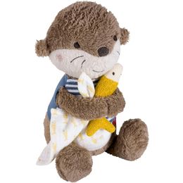 babyFEHN FEHN Kinder Kuscheltier "Otter Theo, Nachtlicht", braun, B:13cm H:30cm T:8,5cm, Pl&uuml;schfiguren, mit &raquo;Glow-in-the-dark&laquo;-Bestickung & Nachtlicht-Modul