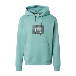Jack & Jones Jack & Jones Sweatshirt 'JJRAIN' Herren Gr&ouml;&szlig;e XXL navy / aqua / wei&szlig;
