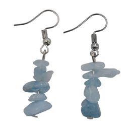 Steuer Damen Paar Ohrh&auml;nger "Metall Aquamarine hellblau"hellblau, Metall, Ohrringe