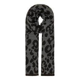 Only Damen Schal "ONLMILA LEO WOVEN SCARF CC", grau, Gr. 1, gemustert, Kunstfaser, Modet&uuml;cher