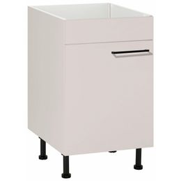 Wiho-K&uuml;chen Sp&uuml;lenschrank WIHO K&Uuml;CHEN, B:50cm H:86,5cm T:58cm, beige, K&uuml;che, Schr&auml;nke, "Nisos", 50 cm breit, mit verstellbaren F&uuml;&szlig;en, ohne Arbeitsplatte