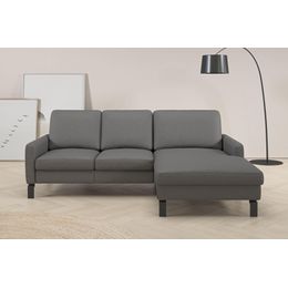 Ecksofa Home Affaire, B:224cm H:86cm T:164cmanthrazit, 100% Polyester, Wohnzimmer, Sofas, "Lecce, L-Form, Federkernpolsterung, Breite 224 cm", inkl.
