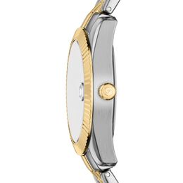 Fossil Damen Quarzuhr "Scarlette", gold, Armbanduhren, Armbanduhr, Damenuhr, Edelstahlarmband, analog, Tag, Glassteine