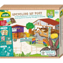 LENA Kinder Kreativset "Bastelset Reiterhof My Pony Eco", bunt, Holz, Pappe, Kreativsets