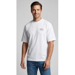 Herren T-Shirt "A- SS REL SEASONAL MONOLOGO TEE", wei&szlig;, Gr. XXL, Calvin Klein Jeans, unifarben, Single Jersey, Obermaterial: 100% Baumwolle, Shirts,