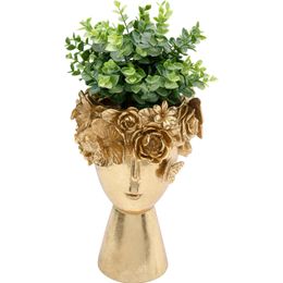 Dekovase KARE DESIGN, B:19,2cm H:30,5cm T:19,8cm, gold, Vasen, "Deko Vase Flowercrown Gold 20cm"
