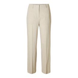 Selected B&uuml;gelfaltenhose 'TANIA-RITA' Damen Gr&ouml;&szlig;e 32 beige / beigemeliert