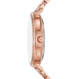 Michael Kors Damen Quarzuhr "PYPER", rosa, Armbanduhren, Armbanduhr, Damenuhr, Edelstahlarmband, analog, Glassteine