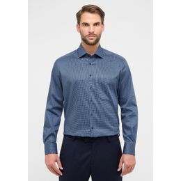 Eterna Herren Langarmhemd "COMFORT FIT"rauchblau, Gr. 45, Satin, 100% Baumwolle, Hemden, NON IRON (b&uuml;gelfrei)