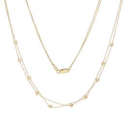 Firetti Damen Collier "Schmuck Geschenk Gold 375 Halsschmuck Halskette Ankerkette Kugeln", Gelbgold 375, L: 45 B: 2mmgelbgoldfarben, Gelbgold 375,