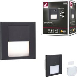 Paulmann LED Einbauleuchte "LED Wandeinbauleuchte Tsaro eckig 80x36mm", 1, H: 8cm, 1 Stk., schwarz, Leuchten