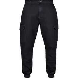 Urban Classics Herren Stoffhose "Urban Classics Herren Cargo Jogging Jeans"rinsed wash, Gr. L, unifarben, 98% Baumwolle, 2% Elasthan, Hosen