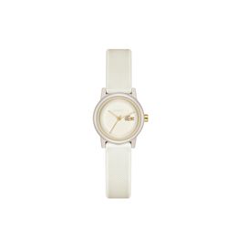 Lacoste Damen Quarzuhr "Lacoste.12.12 SWIFT"beige, Armbanduhren, Armbanduhr, Damenuhr, Silikonarmband, analog