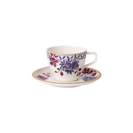 Villeroy & Boch VILLEROY & BOCH Tasse "Kaffeetasse mit Untertasse Artesano Proven&ccedil;al Lavendel 170 ml bunt", 1 tlg., bunt, Trinkgef&auml;&szlig;e