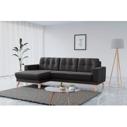 Sit & More Ecksofa SIT & MORE, B:279cm H:90cm T:167cm, grau, 100% PES, Wohnzimmer, Sofas, "Lavida L-Form", wahlweise mit Kippfunktion und Bettkasten