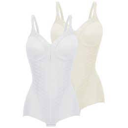 Felina Damen Body "2er Pack Body ohne B&uuml;gel Weftloc", Gr. 110, bunt, Obermaterial: 65% Polyamid PA. 35% Elasthan EL., Bodys