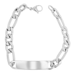 Adelia&acute;s ADELIA ́S Herren Armband "Herren Armband aus Edelstahl 21 cm", 21cm, Edelstahlsilber, Edelstahl, Armb&auml;nder, Ideal als Geschenk f&uuml;r besondere Anl&auml;sse