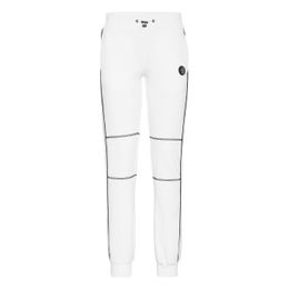 Plein Sport Damen Jogginghose "Jogginghose", wei&szlig;, Gr. L, Obermaterial: 88% Baumwolle, 12% Polyester, Hosen