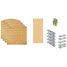TETZNER & JENTZSCH Dichtzaun "Madison 2", H/L: 180cm x 7,65m, Pfosten: 5 Stk., gr&uuml;n, TETZNER & JENTZSCH, Zaunelemente, 4 Elemente, LxH: 765x180 cm