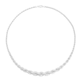 Vivance Damen Kette ohne Anh&auml;nger "Kordelkette", Silber 925 (Sterlingsilber), silber, Silber 925 (Sterlingsilber), Halsketten