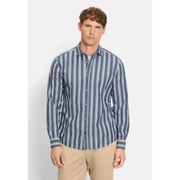 OLYMP Herren Langarmhemd "OLYMP Casual, regular fit, Kent"marine, Gr. M, 100% Baumwolle, Hemden